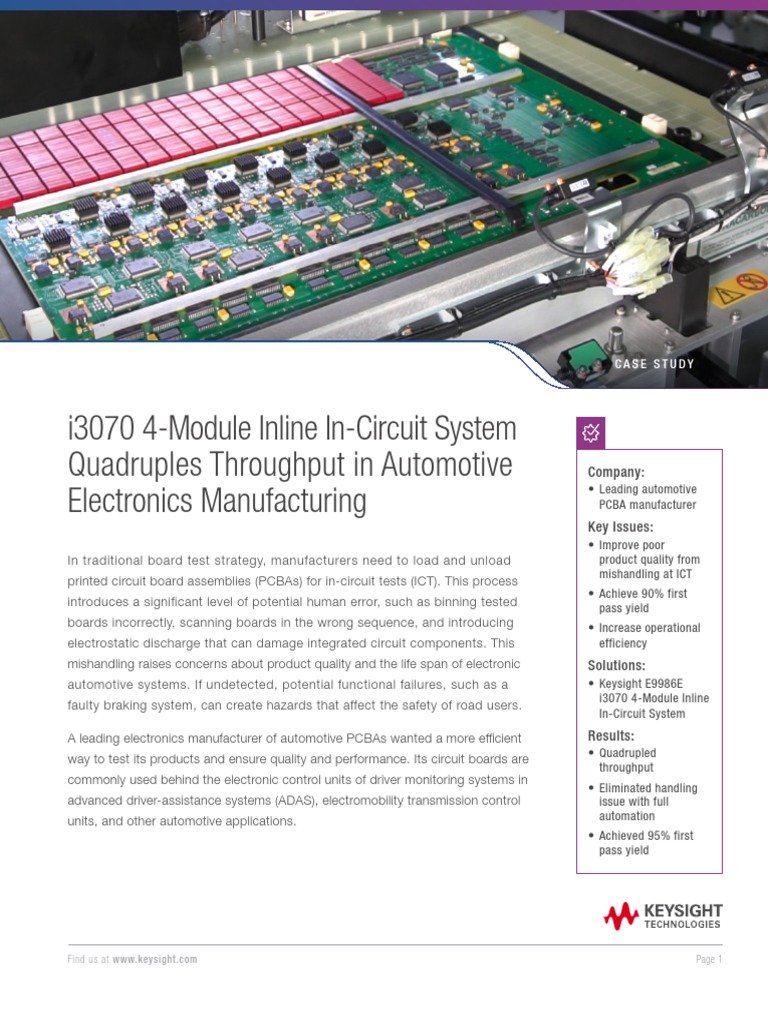 I3070 4-Module Inline In-Circuit System | PDF | Printed Circuit Board ...