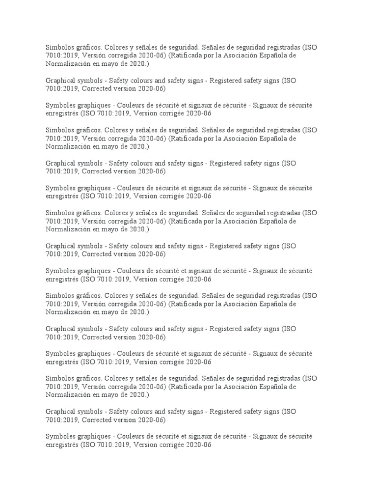 Señales de Seguridad ISO 7010:2019 | PDF | Business