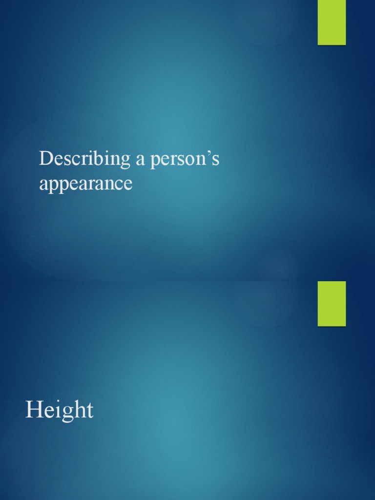 Describing Peoples Body | PDF