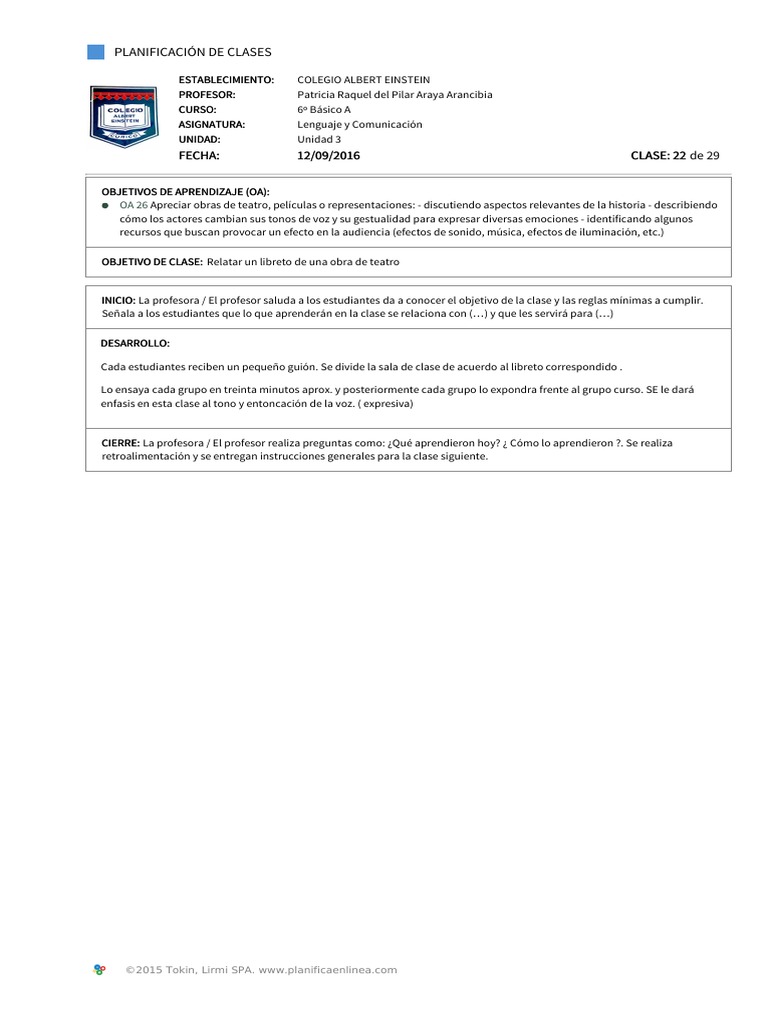 Grupo - de - Clases U3 Len 6A PatriciaRaquel Del Pilar Araya Arancibia ...