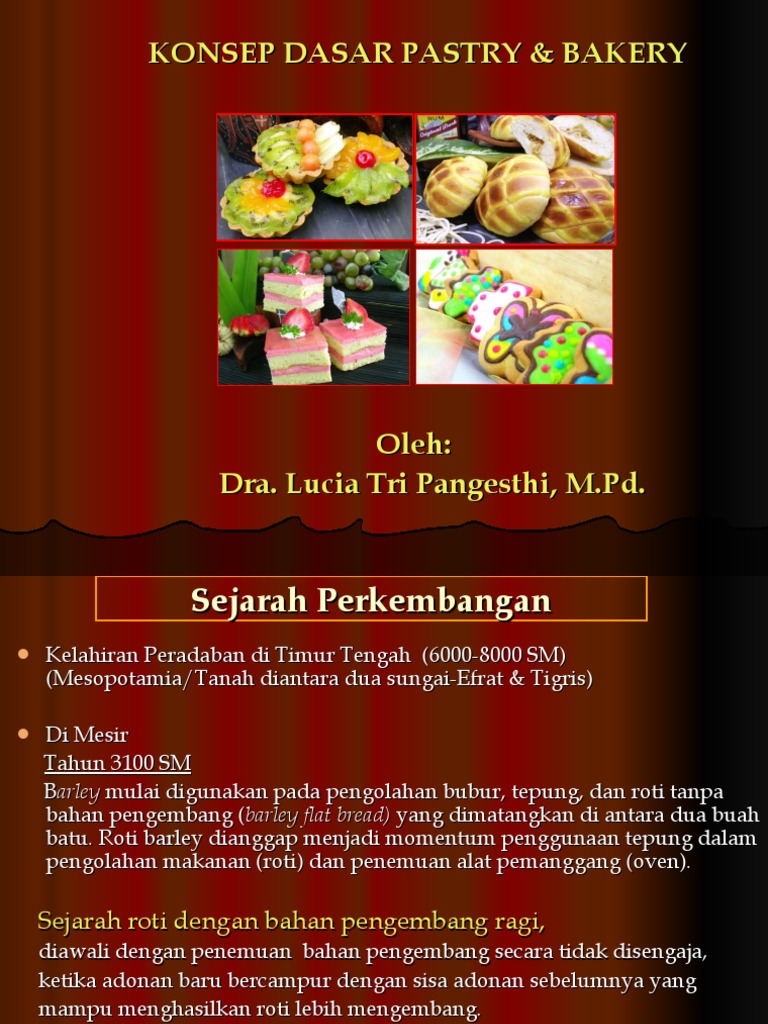 Sejarah dan Konsep Dasar Pastry | PDF