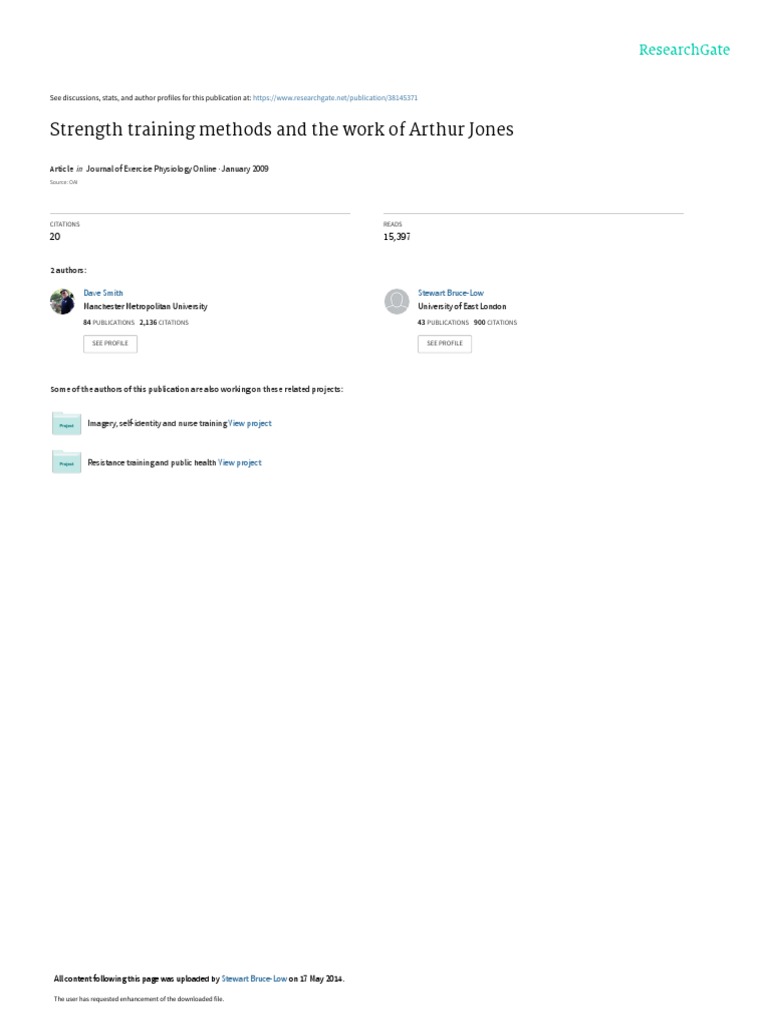 Arthur Jones | PDF | Strength Training | Weight Training