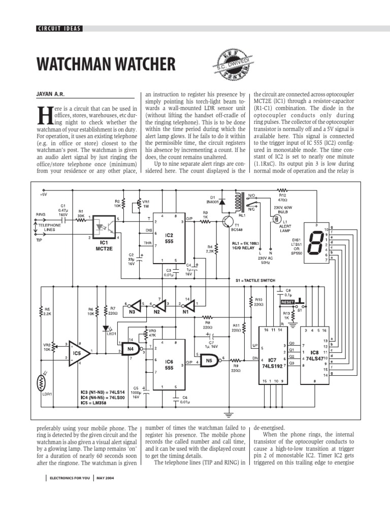 Watchman Duty Monitoring Circuit | PDF | Science & Mathematics
