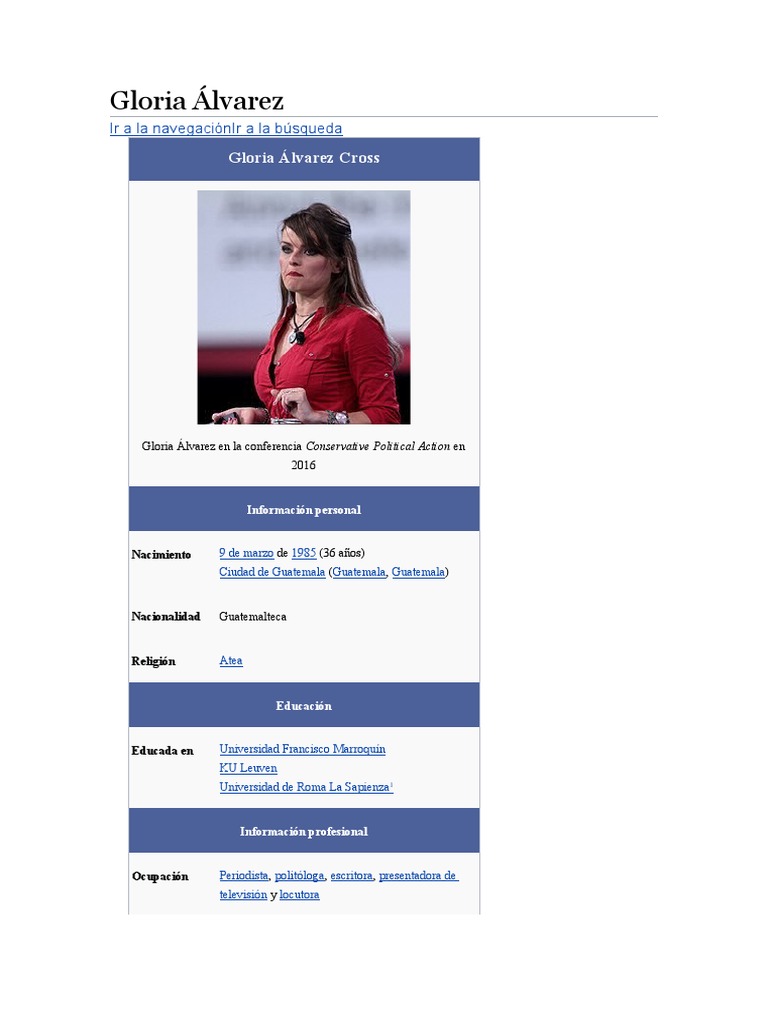 Gloria Álvarez | PDF | Elecciones | Política (general)