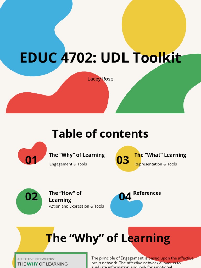 Udl Toolkit Pdf Information Teachers