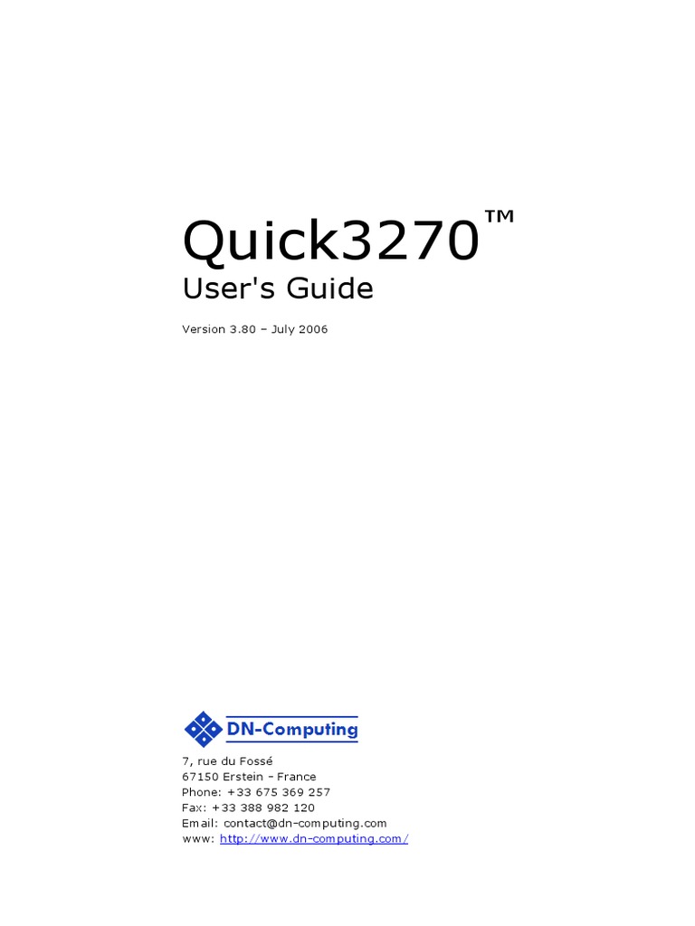 Quick3270 Manual | PDF | Icon (Computing) | Computer Terminal