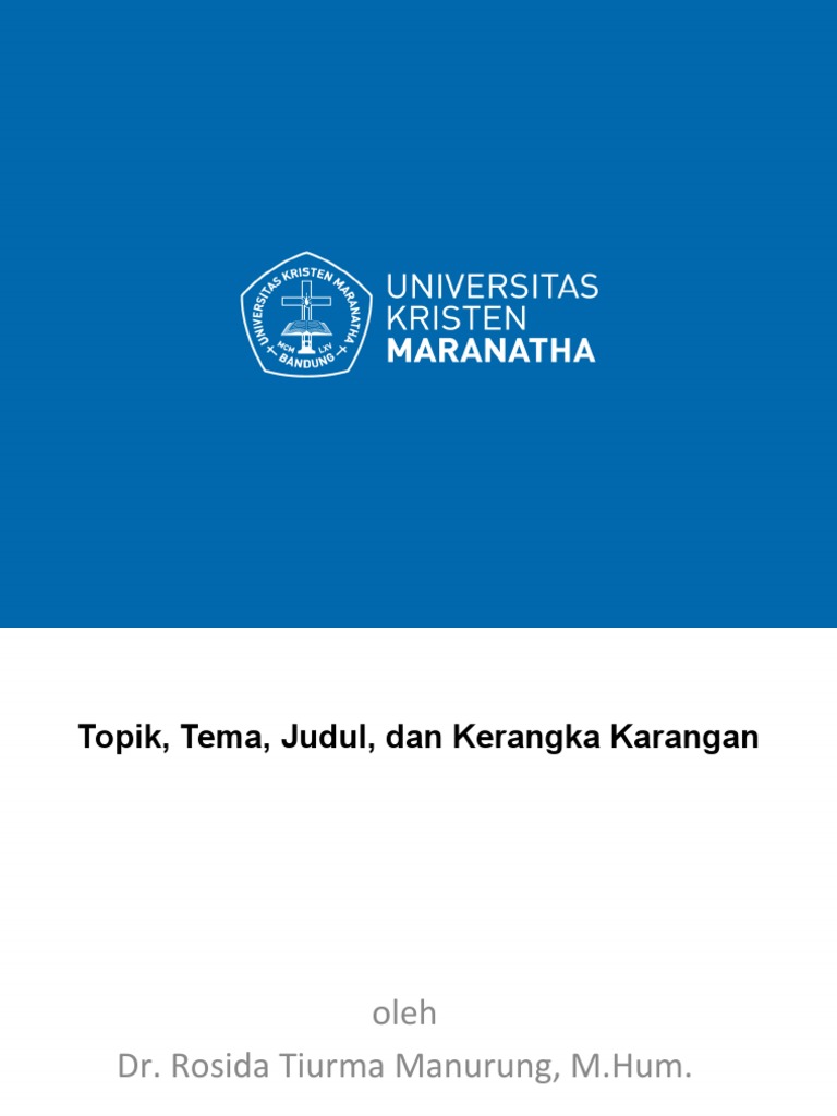 11 Topik Tema Judul Kerangka Karangan | PDF | Karier & Perkembangan | Seni