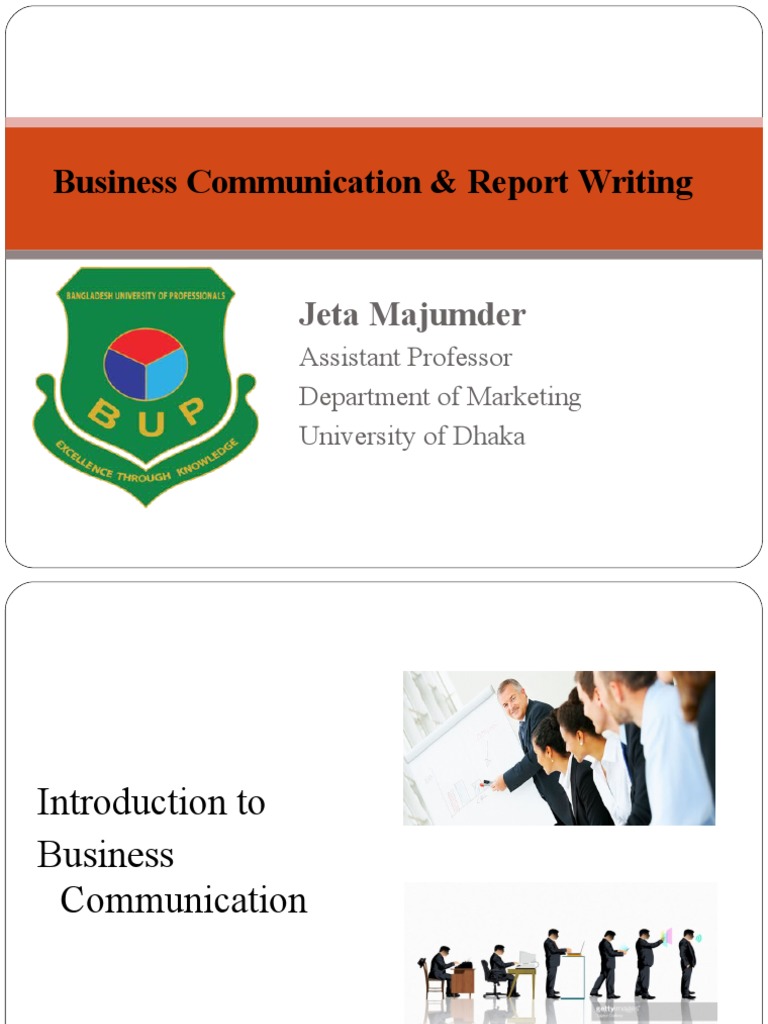 Business Communication & Report Writing: Jeta Majumder | Download Free ...