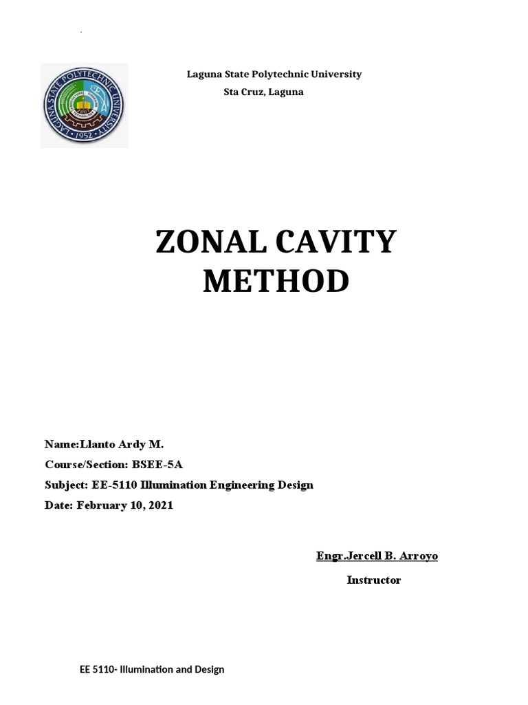 Zonal Cavity Method: Laguna State Polytechnic University Sta Cruz ...