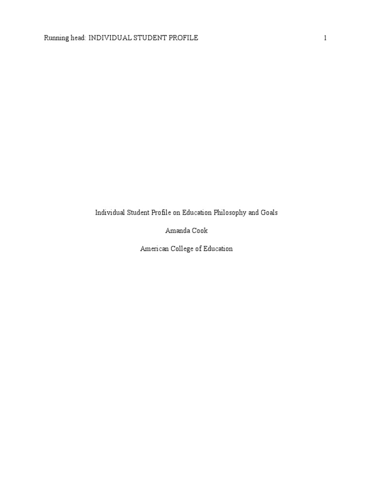 Individual Student Profile-3 | PDF | Learning Styles | Teachers