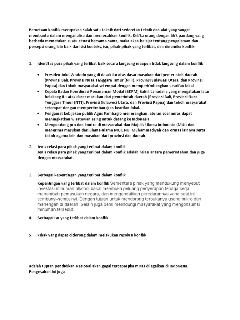 Pemetaan Konflik | PDF