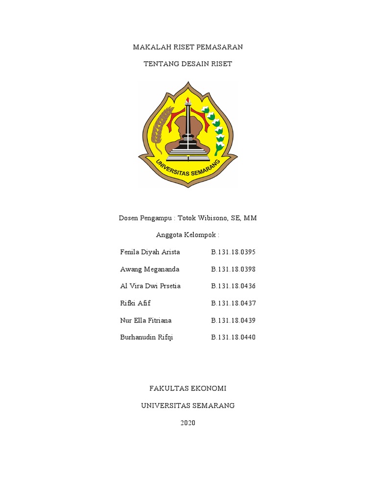 Makalah Desain Riset | PDF