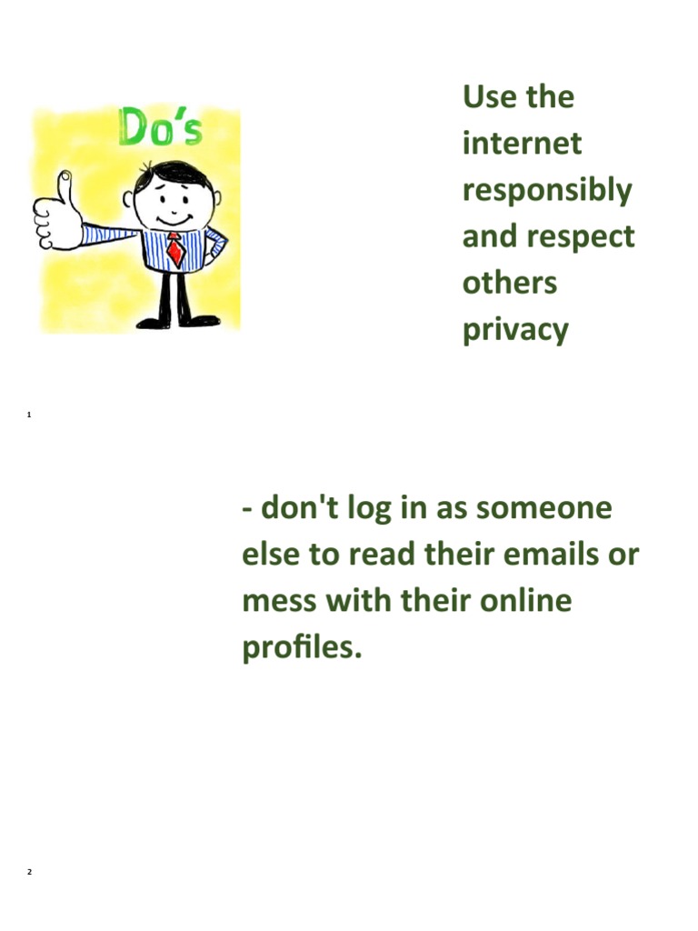 Use Internet Responsibly | PDF | Online And Offline | Password