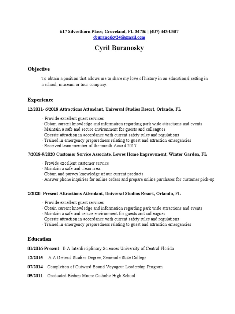 Cyril Resume 2021 | PDF