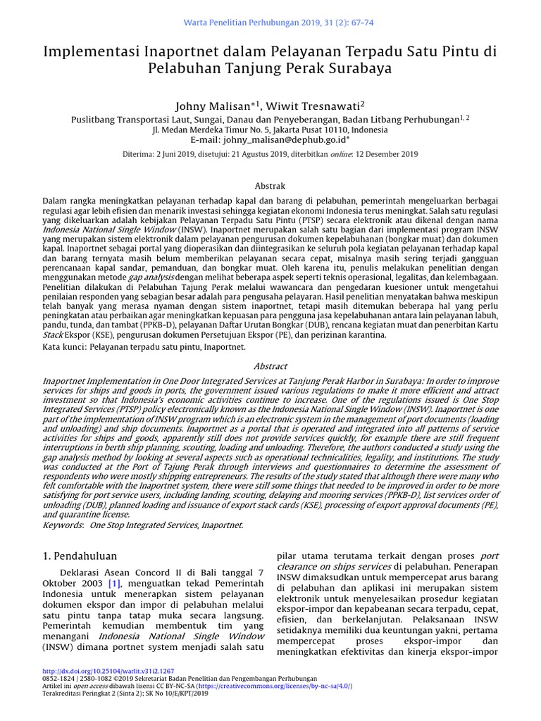 Implementasi Inaportnet | PDF | Bisnis