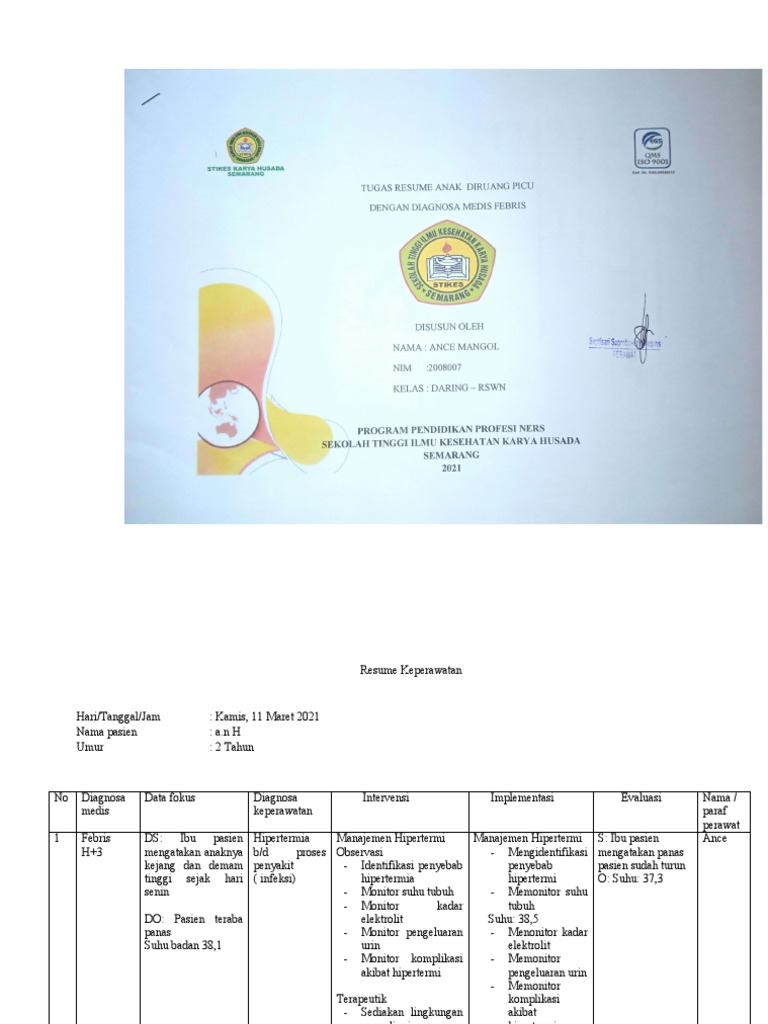 Resume Askep ANAK | PDF