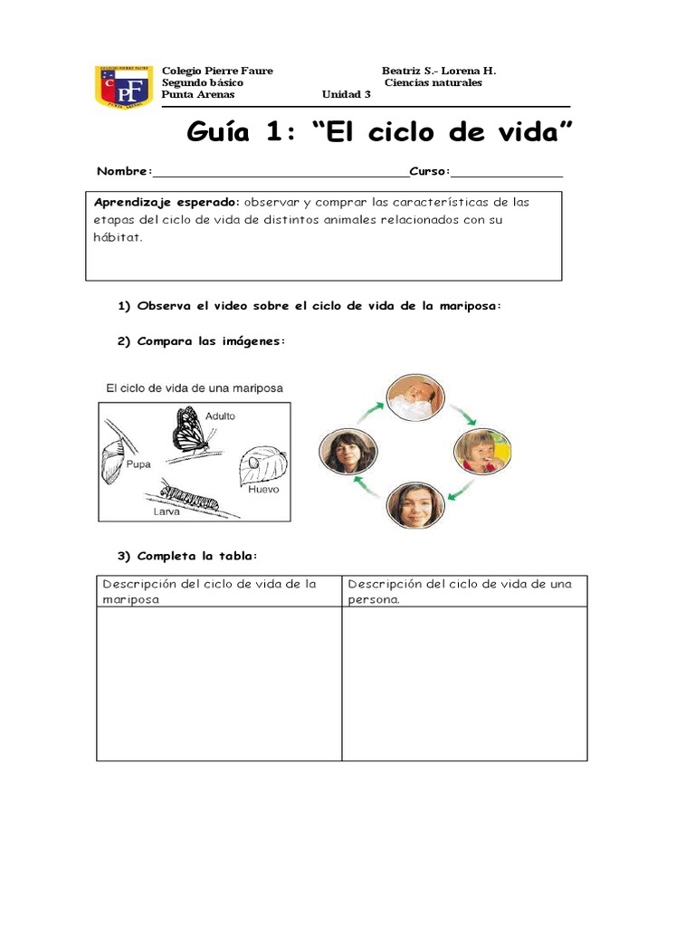 Guias Ciclo de La Vida | PDF | Habitat | Organismos