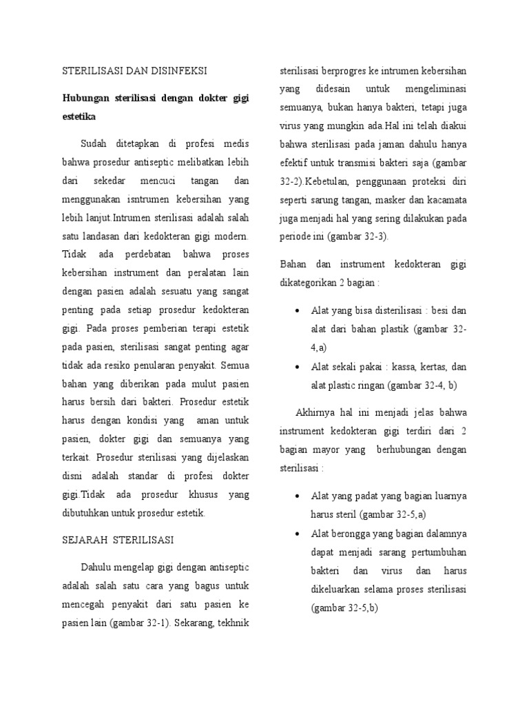 Sterilisasi Dan Disinfeksi | PDF