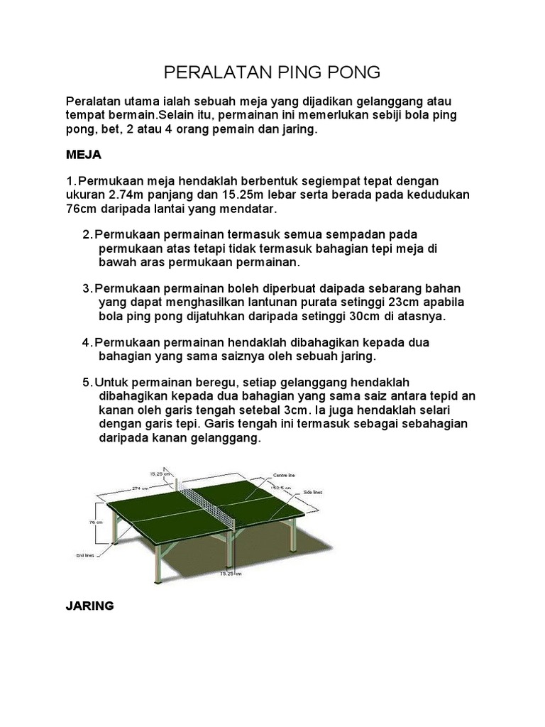 Peralatan Ping Pong | PDF