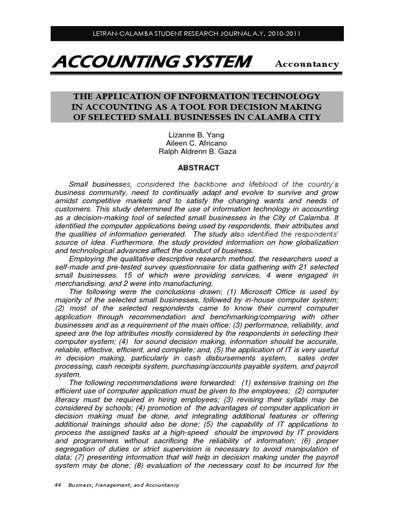 Accounting System | PDF | Information System | Consumer Behaviour