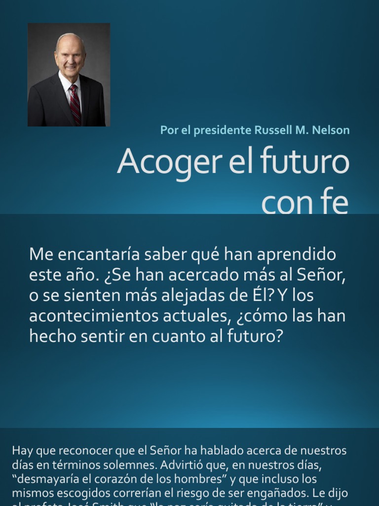 Acoger El Futuro Con Fe | PDF | José Smith | Fe