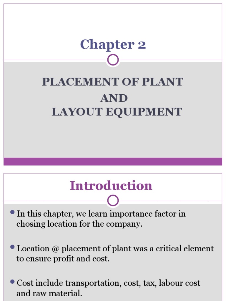 The Importance of Optimal Plant Location and Layout for Cost Reduction ...