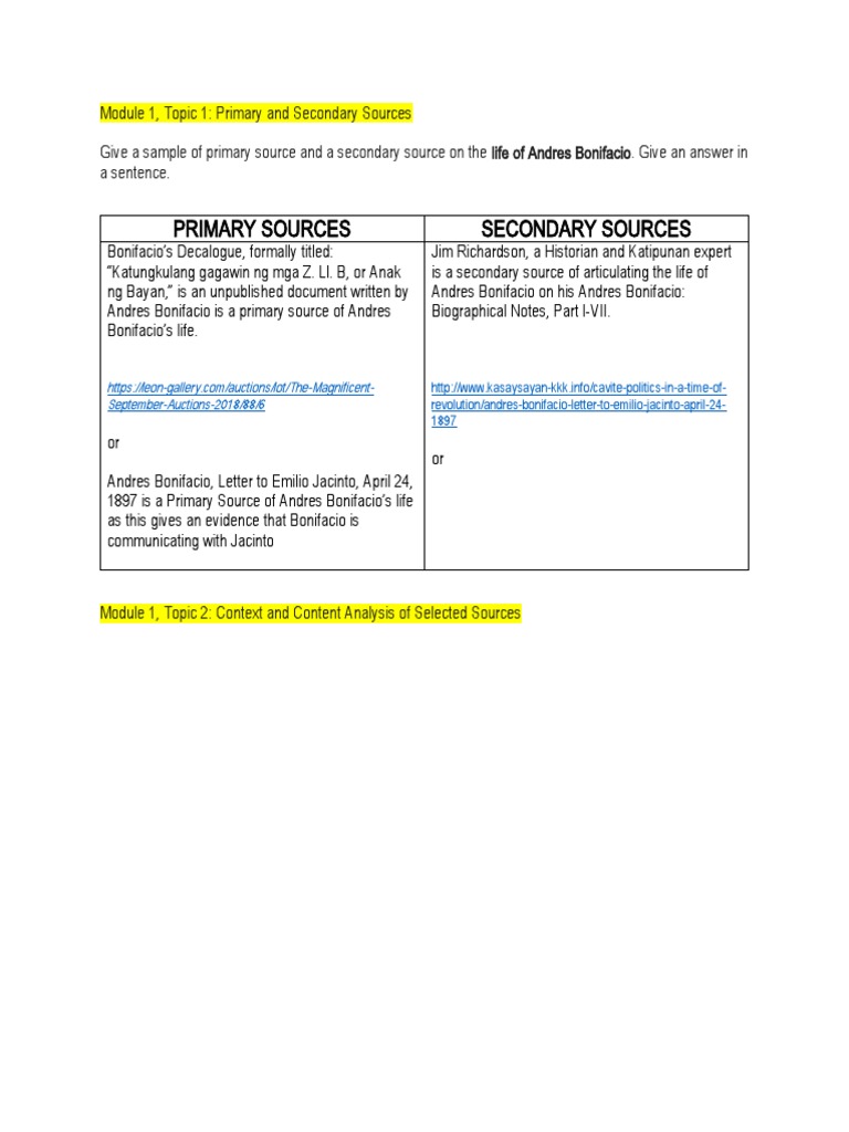 Module 1 - Sources of Studying History | PDF