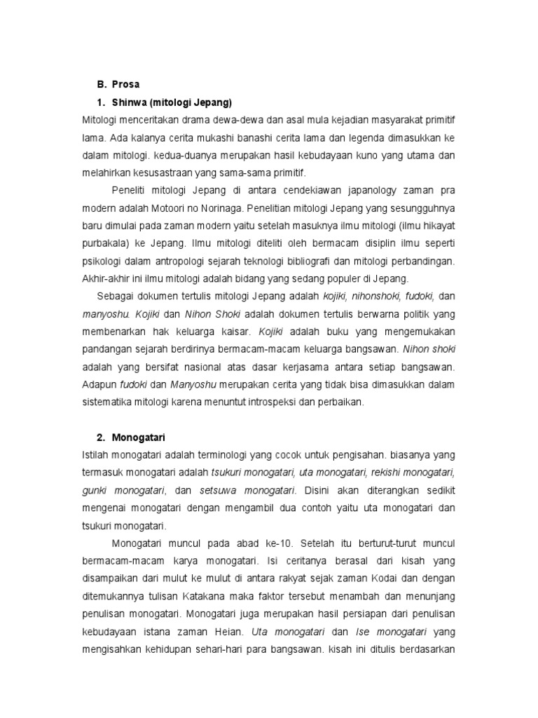 Mitologi dan Sastra Jepang Kuno | PDF