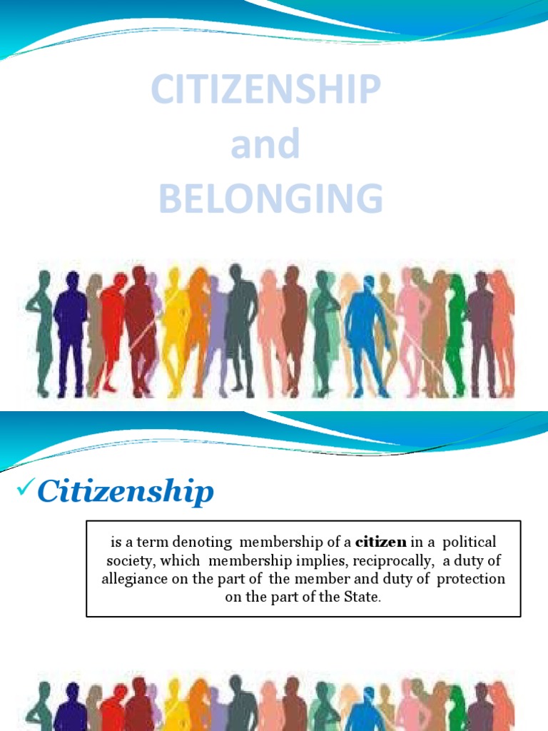 Citizenship and Belonging | PDF | Naturalization | Citizenship