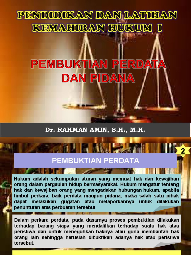 Pembuktian Perdata Dan Pidana | PDF