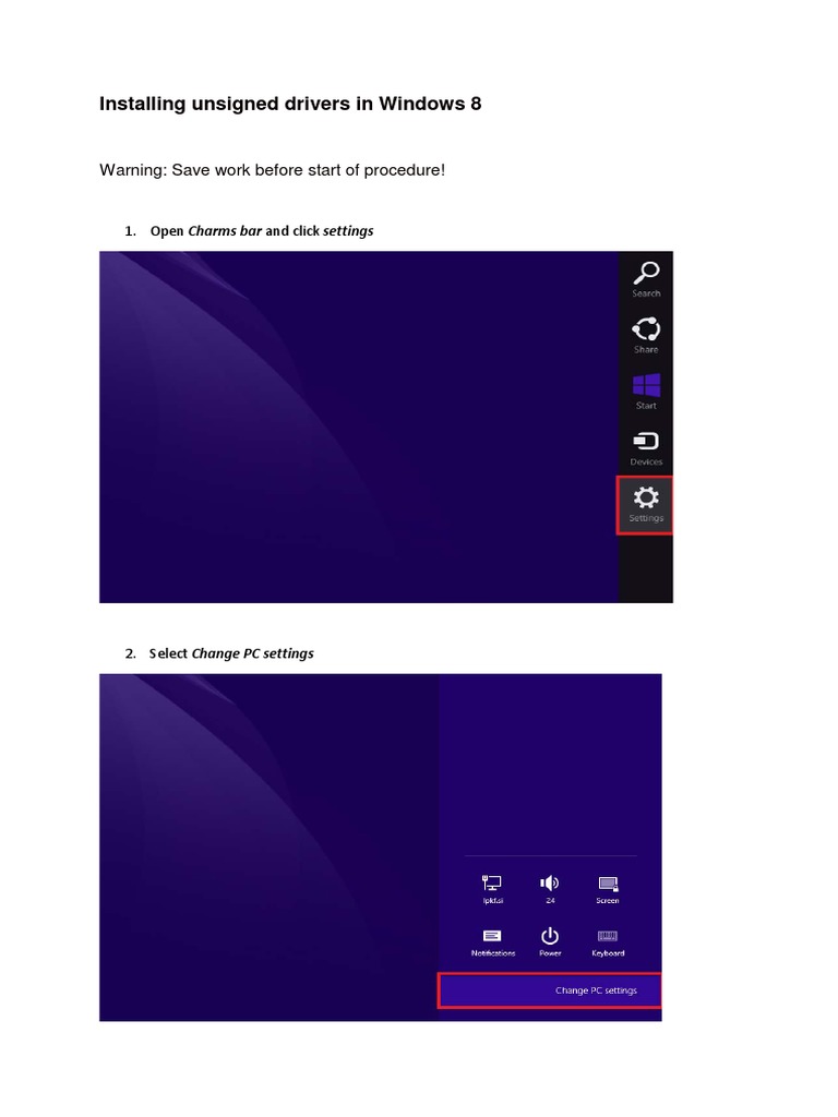 Installing Unsigned Drivers On Windows 8.1 | PDF