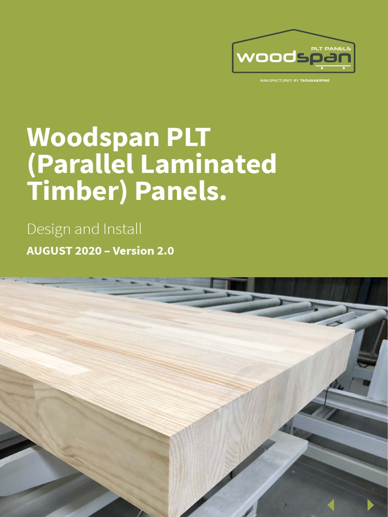 Woodspan PLT (Parallel Laminated Timber) Panels.: Design and Install ...