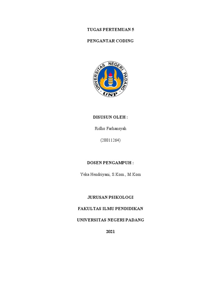 Pengantar Coding 5 | PDF