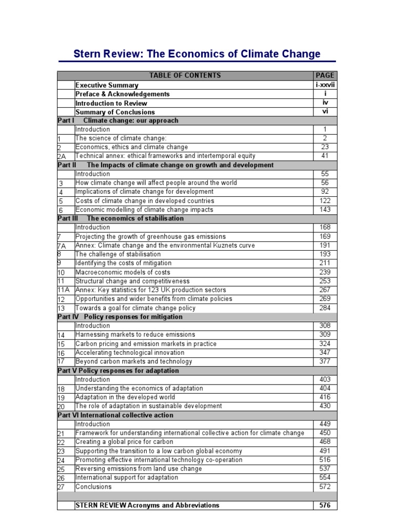 Stern Review Report Complete | PDF | Economics Of Global Warming ...