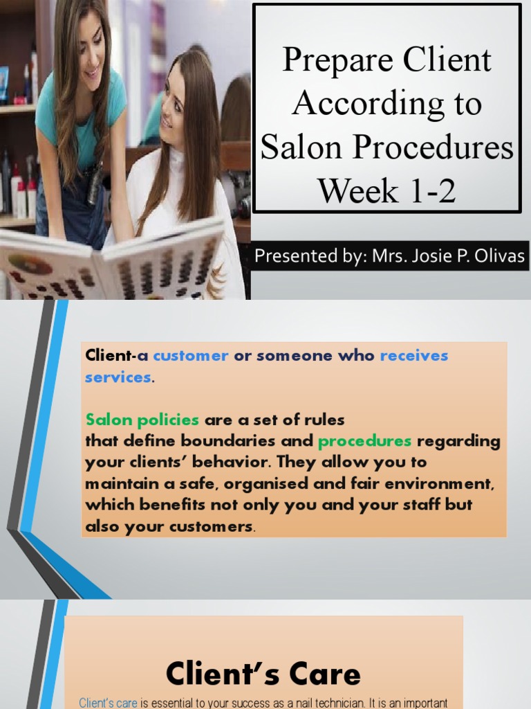 Prepare Client According To Salon Procedures | PDF | Nature