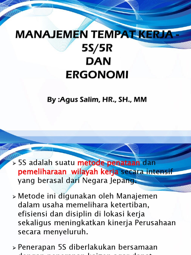 MANAJEMEN TEMPAT KERJA 5R-5S Pert#9-10 | PDF