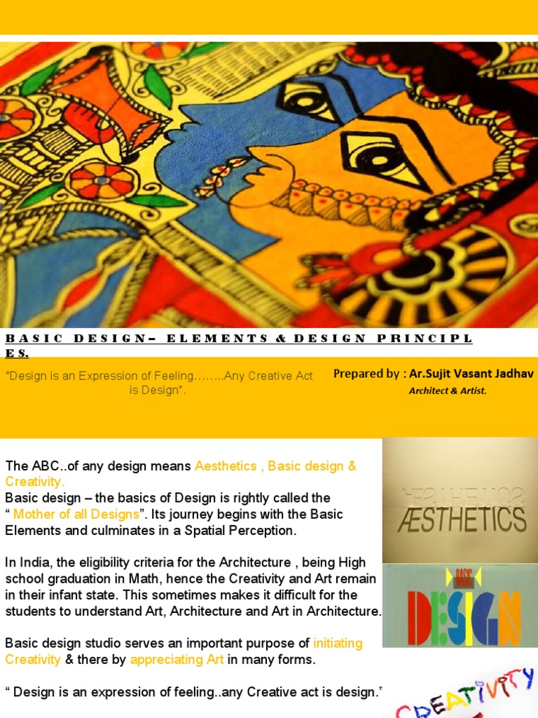 Prepared By: Ar - Sujit Vasant Jadhav: Basic Design - Elements & Design ...