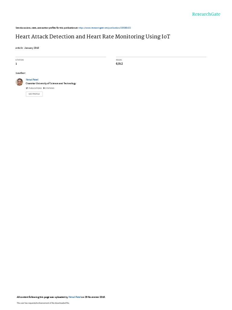 Heart Attack Detection and Heart Rate Monitoring Using Iot: January ...
