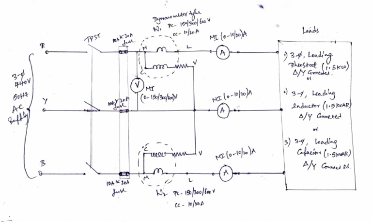 3 Phase Power Measurement | PDF