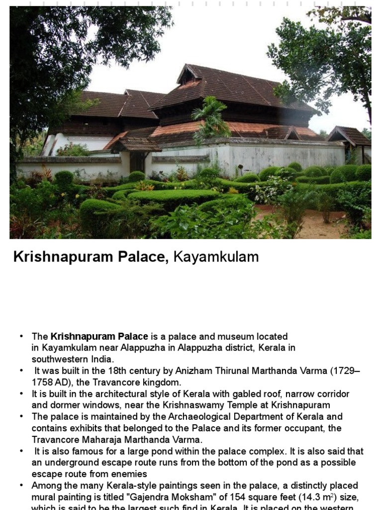 Krishnapuram Palace, Kayamkulam | PDF