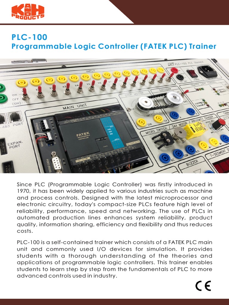 Programmable Logic Controller (FATEK PLC) Trainer | PDF | Programmable ...