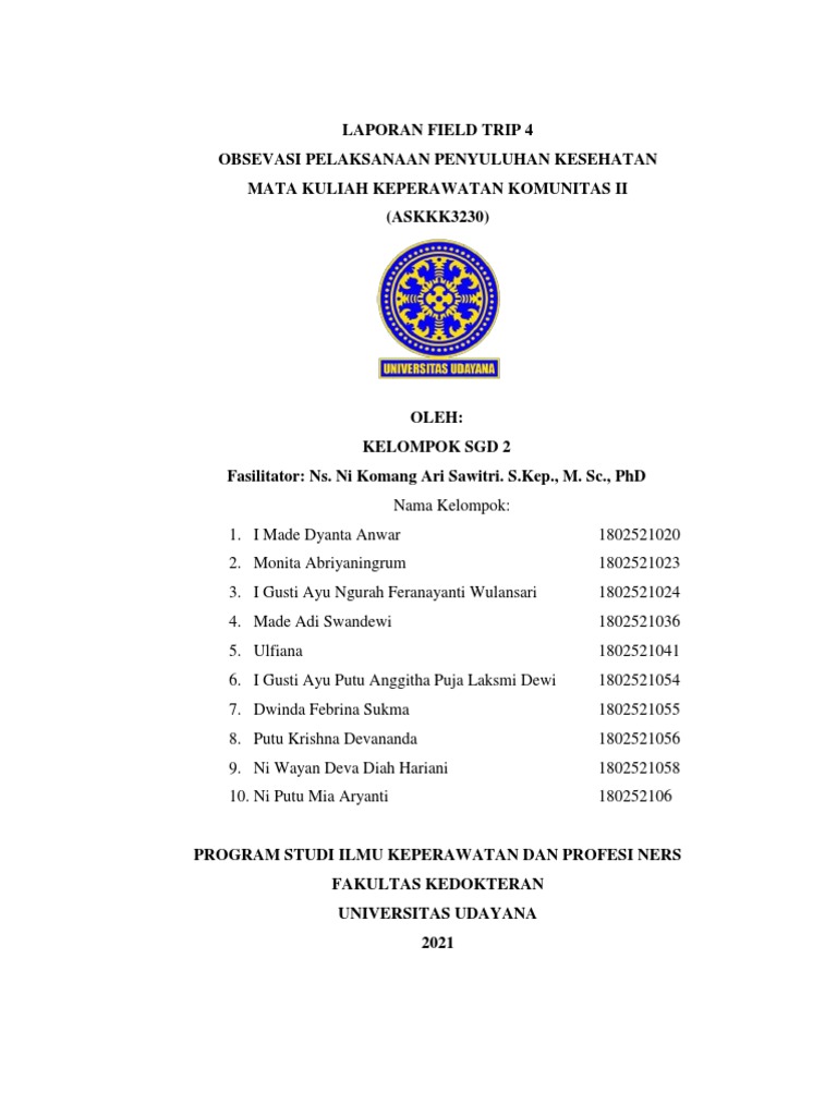 SGD 2 - Laporan Field Trip 4 | PDF