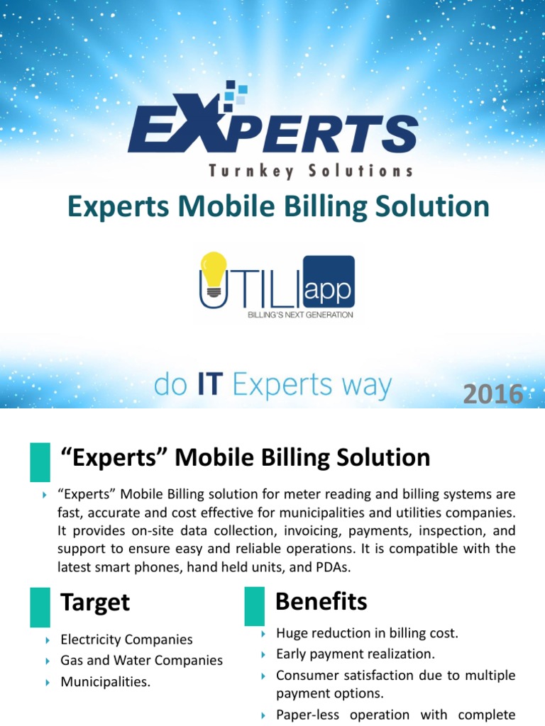 Experts Mobile Billing Solution | PDF | Barcode | Invoice