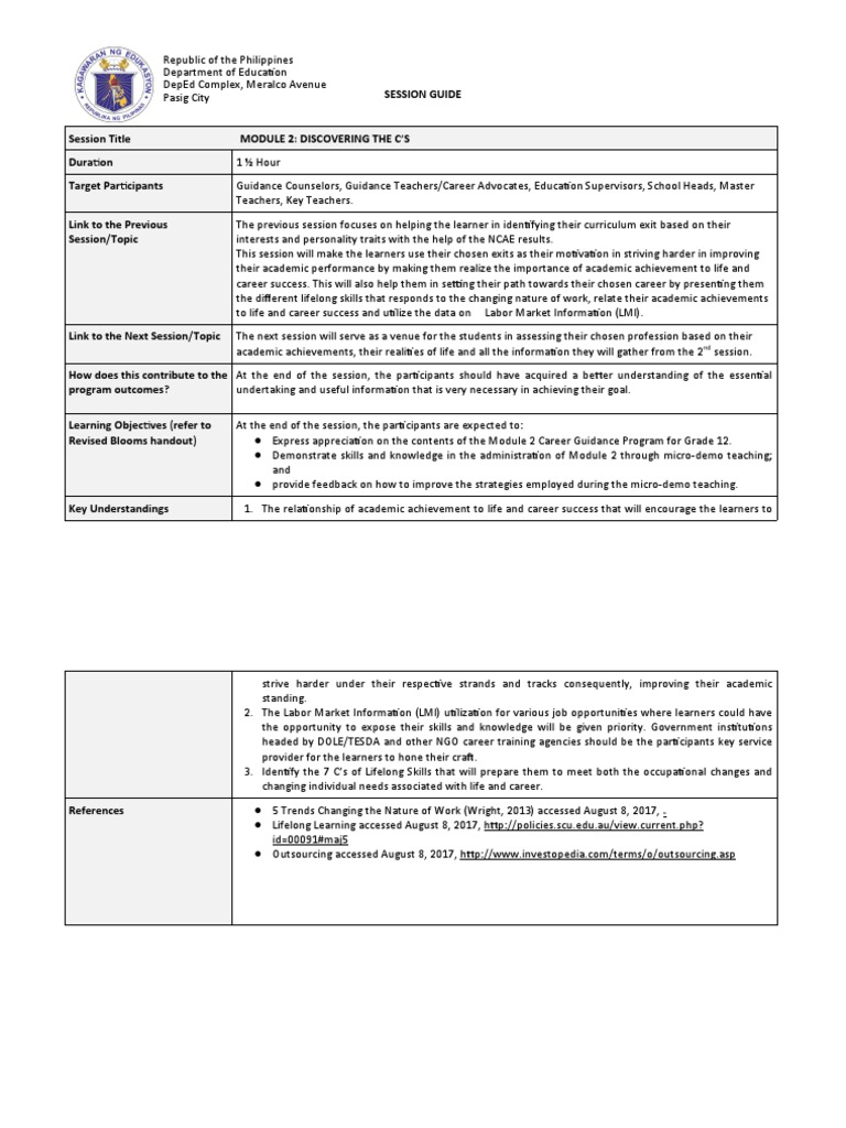 Module 2 Session Guide | PDF | Lifelong Learning | Learning