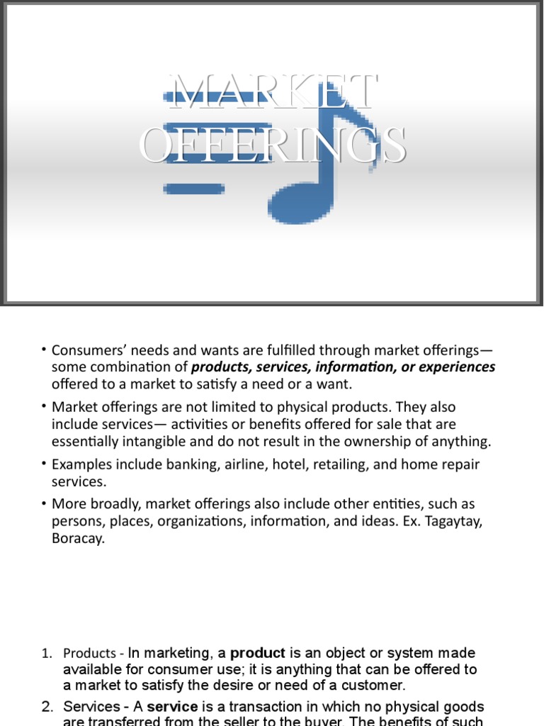 Market Offerings | PDF