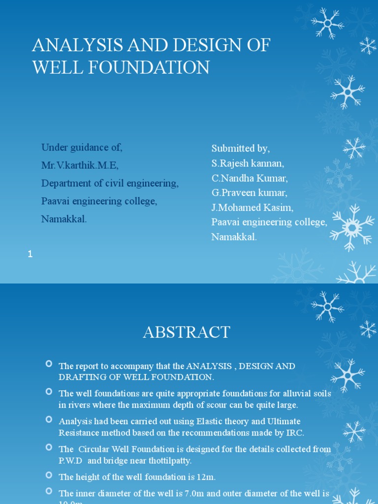 Analysis and Design of Well Foundation | PDF | Bridge | Civil Engineering