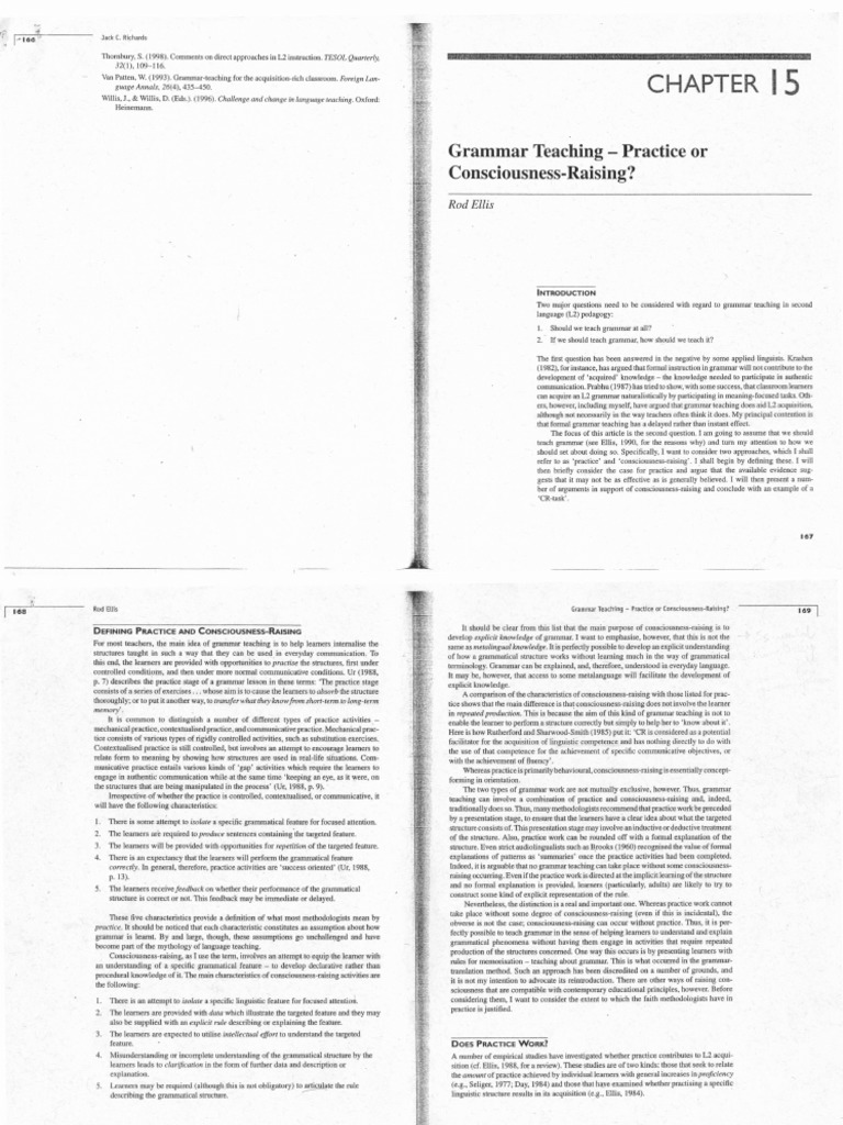 Grammar Teaching: Practice vs. Awareness | PDF | Learning | Second Language