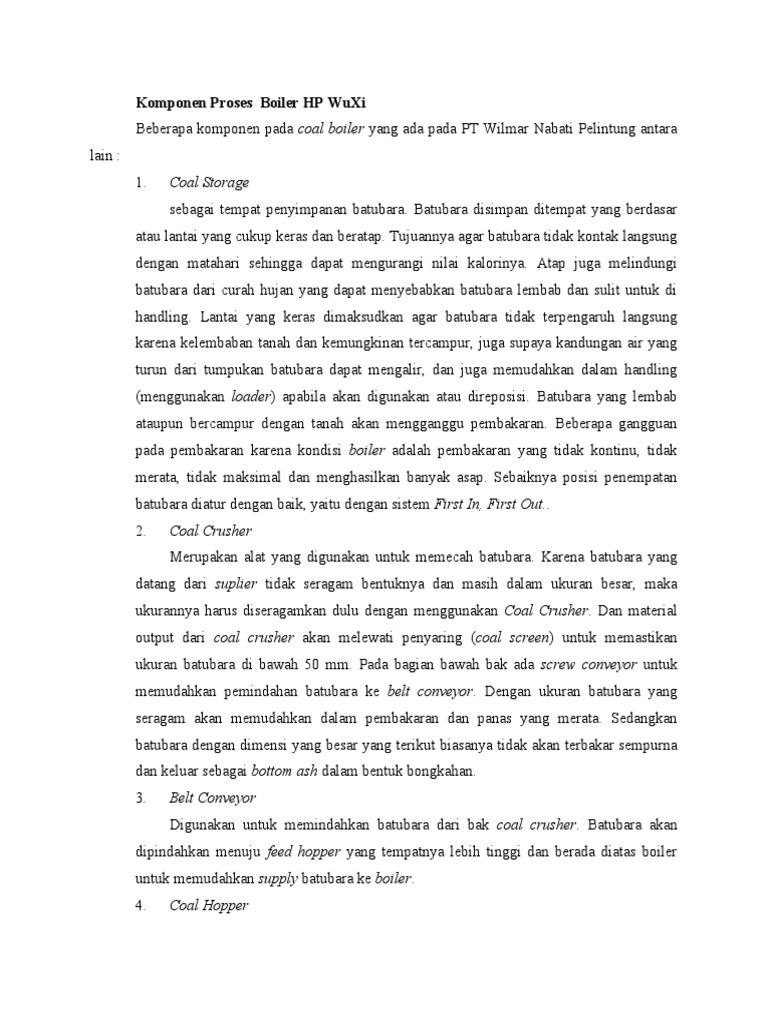 Komponen Utama Boiler HP WuXi | PDF