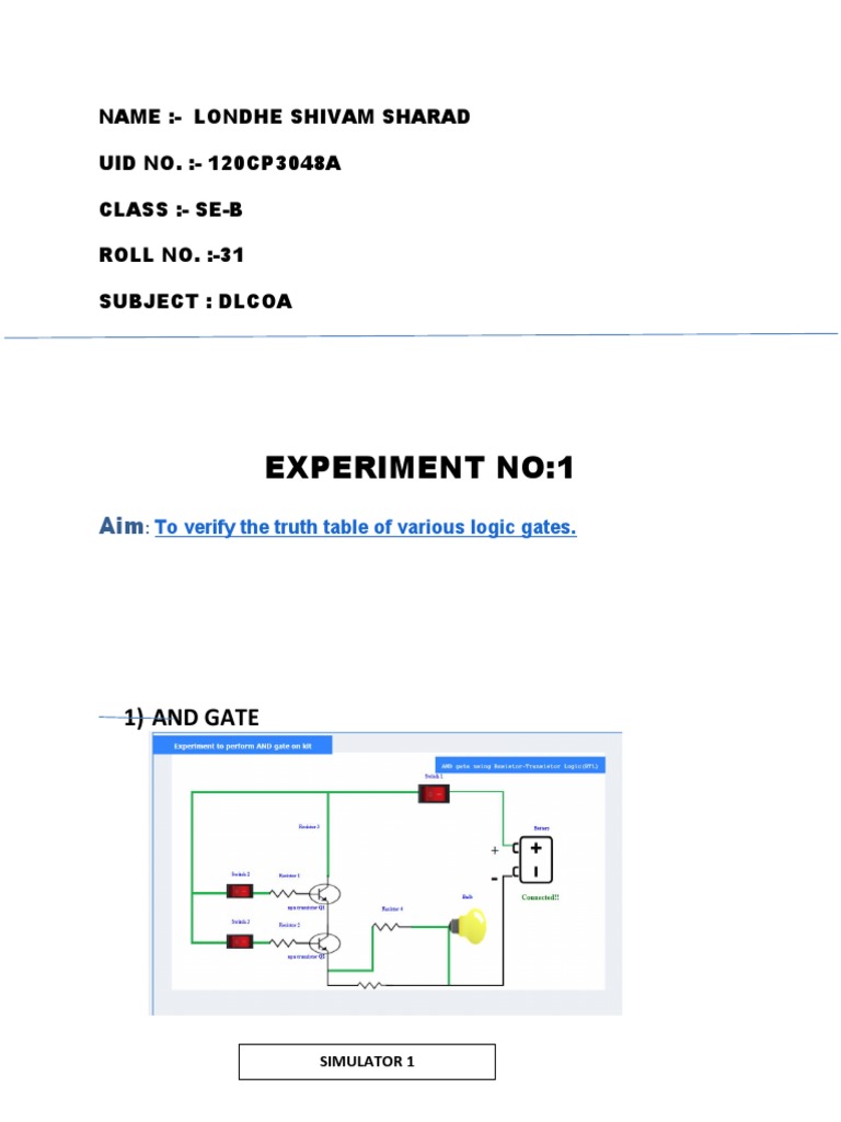 Dlcoa Exp 1SHIVAM | PDF