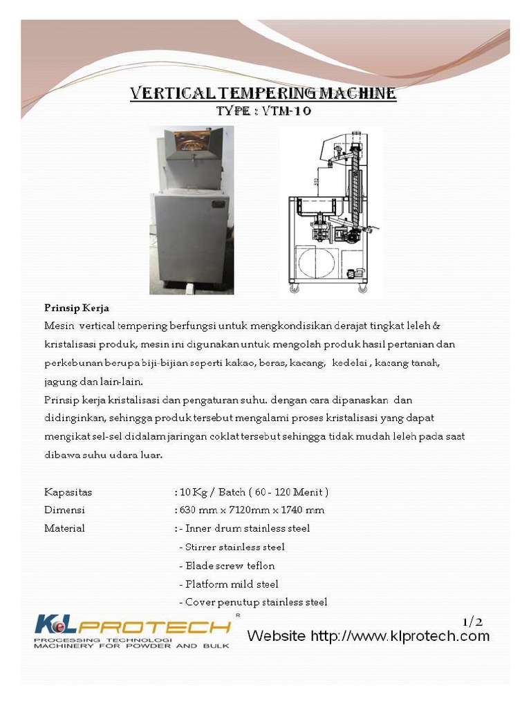 Brosur Vertical Tempering Machine | PDF